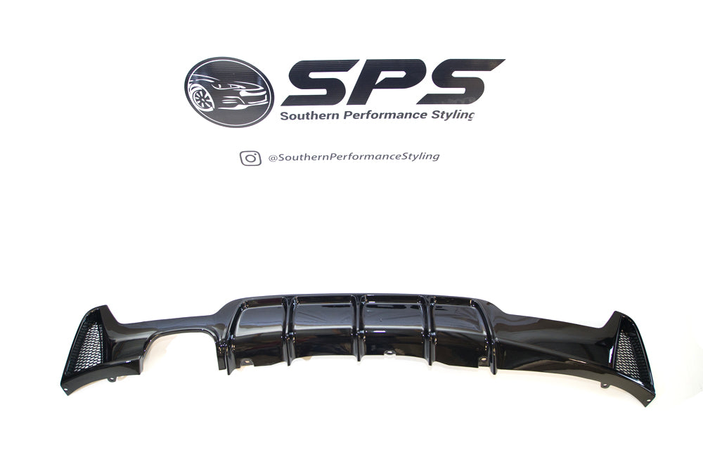 Bmw F32/F36 Rear Diffuser Mp M Performance Gloss Black New 2014 up M S ...